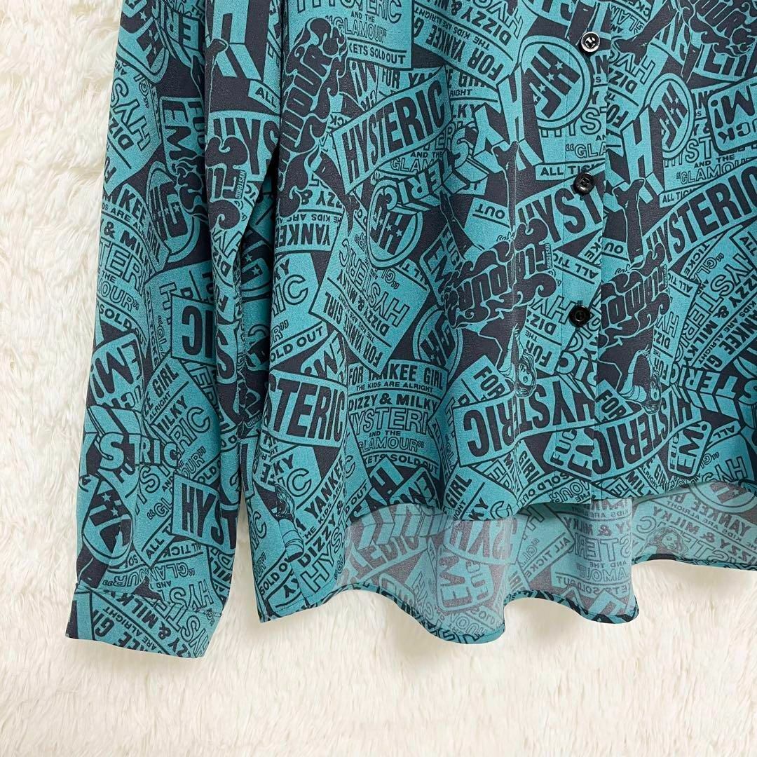 美品 HYSTERIC GLAMOUR 総柄 長袖シャツ YANKEE GIRL 美品 HYSTERIC GLAMOUR 総柄 長袖シャツ YANKEE GIRL