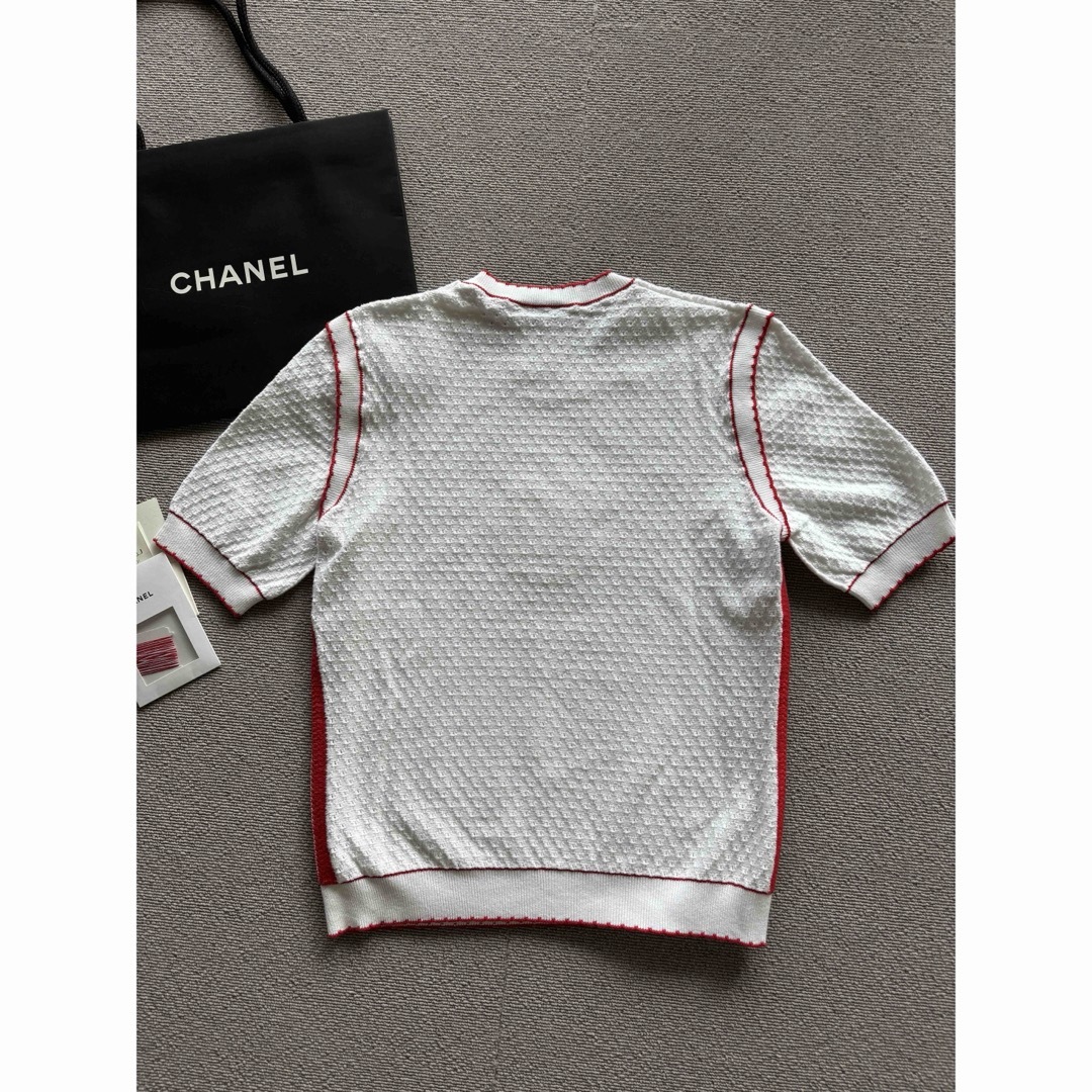 CHANEL - シャネル CHANEL クルーズライン 半袖ニット38 ひめか CHANEL - シャネル CHANEL クルーズライン 半袖ニット38 ひめか