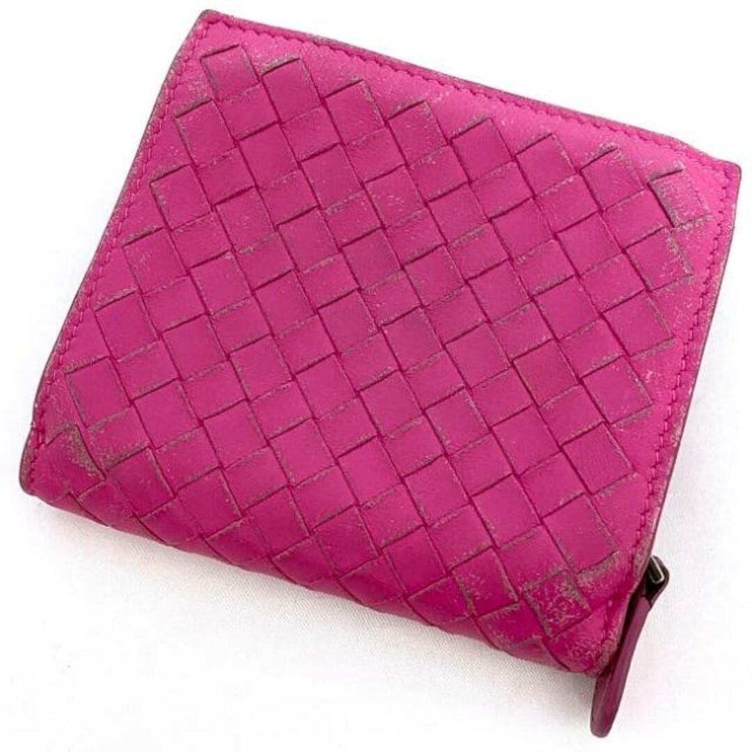 BOTTEGA VENETA - ボッテガヴェネタ 二つ折り 財布 ピンク BOTTEGA VENETA - ボッテガヴェネタ 二つ折り 財布 ピンク