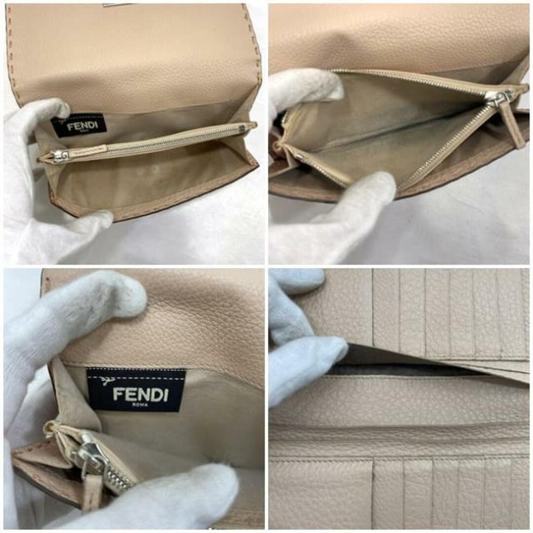 FENDI - フェンディ 二つ折り 長財布 ピンク ベージュ セレリア FENDI - フェンディ 二つ折り 長財布 ピンク ベージュ セレリア