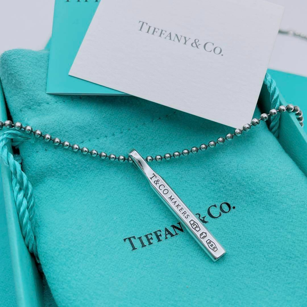 Tiffany & Co. 希少 メイカーズ ネックレス バー ボールチェーン Tiffany & Co. 希少 メイカーズ ネックレス バー ボールチェーン