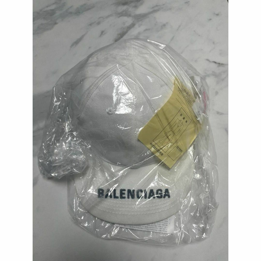 BALENCIAGA バレンシアガ キャップ 帽子 白ホワイト L59 CL済 BALENCIAGA バレンシアガ キャップ 帽子 白ホワイト L59 CL済
