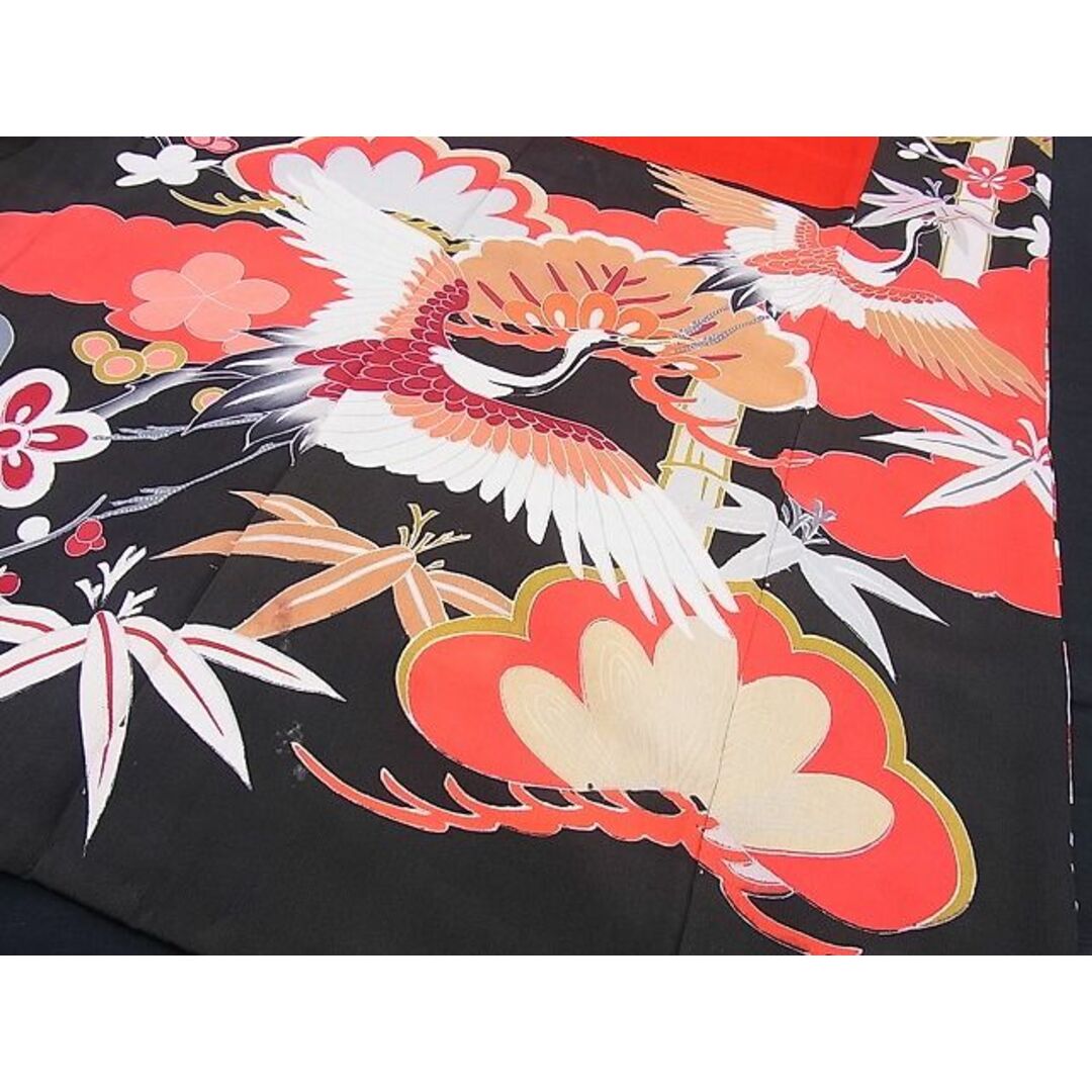 平和屋本店□極上 アンティーク 大正ロマン 振袖 駒刺繍 檜扇 平和屋本店□極上 アンティーク 大正ロマン 振袖 駒刺繍 檜扇