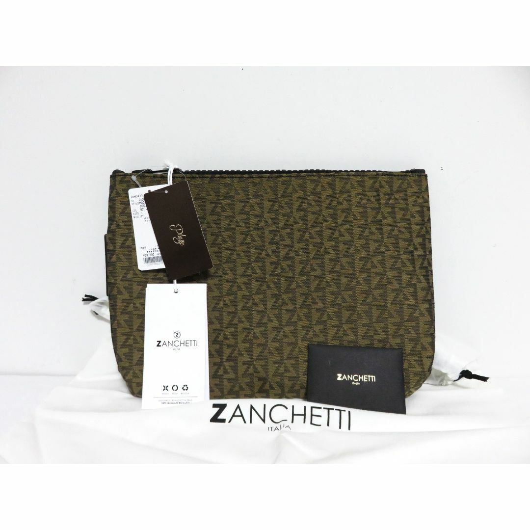 定価3.9万 新品 ZANCHETTI クラッチバッグ ブラウン イタリア製 定価3.9万 新品 ZANCHETTI クラッチバッグ ブラウン イタリア製