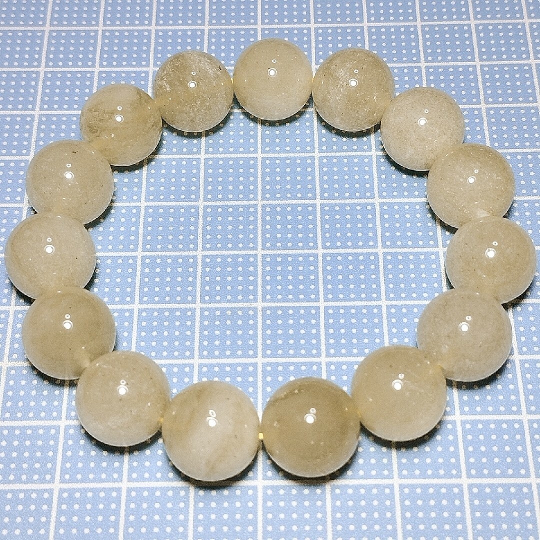 希少 大玉 リビアングラス 丸玉 14mm 17cm ブレスレット Libyan 希少 大玉 リビアングラス 丸玉 14mm 17cm ブレスレット Libyan