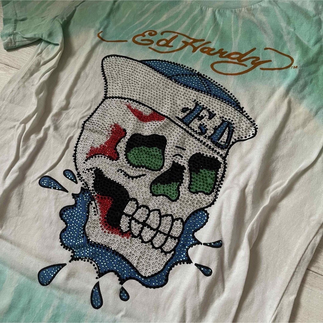 Ed Hardy - 新品 Ed Hardy ラインストーン ロゴTシャツ エド Ed Hardy - 新品 Ed Hardy ラインストーン ロゴTシャツ エド