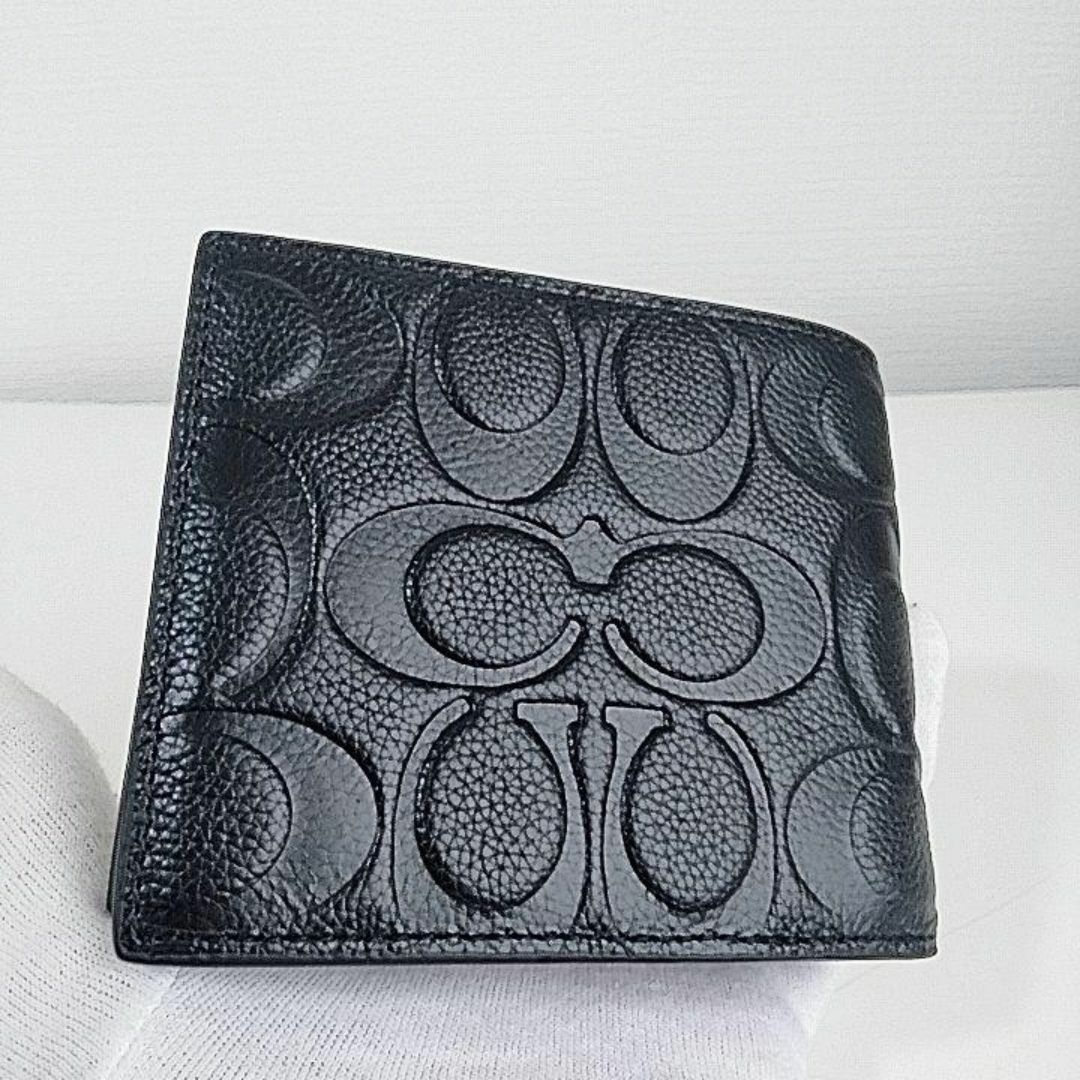 COACH - 未使用品 コーチ 二つ折り財布 エンボス シグネチャー COACH - 未使用品 コーチ 二つ折り財布 エンボス シグネチャー
