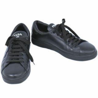 PRADA - 本物 プラダ PRADA レザー スニーカー 8 ブラック PRADA - 本物 プラダ PRADA レザー スニーカー 8 ブラック