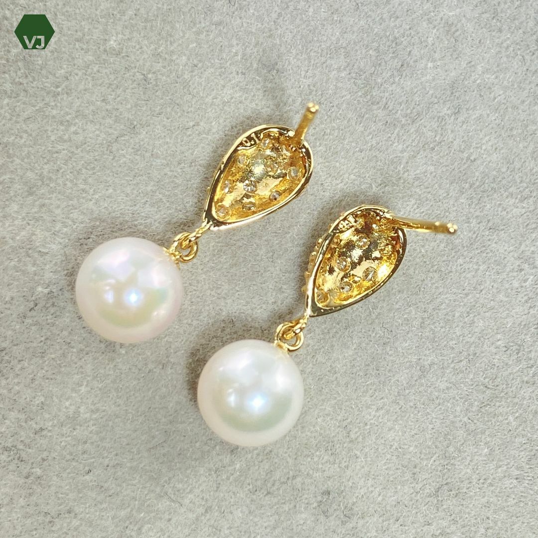 27-23】パール ダイヤモンド ピアス D0.2ct アクセサリー 27-23】パール ダイヤモンド ピアス D0.2ct アクセサリー