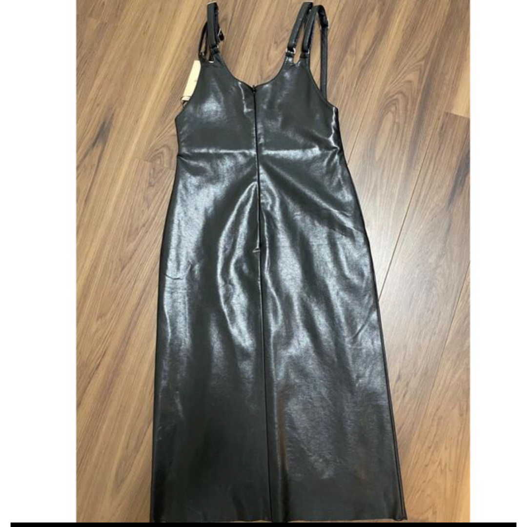 eimy istoire - eimy 美品 フェイクレザーサロペットワンピース eimy istoire - eimy 美品 フェイクレザーサロペットワンピース