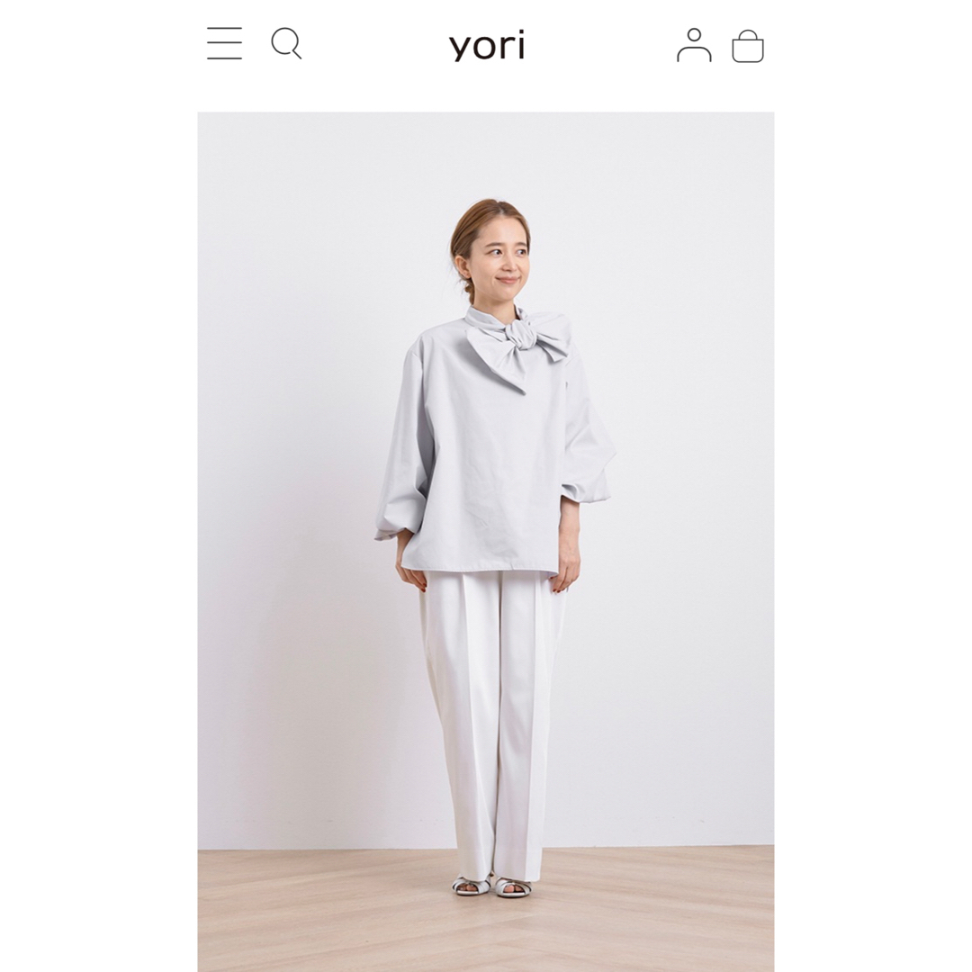 新品 yori ヨリ ビッグリボンブラウス 36 新品 yori ヨリ ビッグリボンブラウス 36