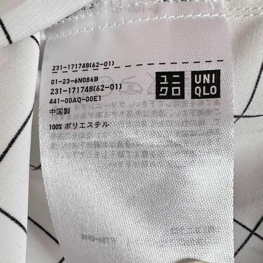 UNIQLO - UNIQLOユニクロブラウスシャツホワイト白半袖丸襟S UNIQLO - UNIQLOユニクロブラウスシャツホワイト白半袖丸襟S