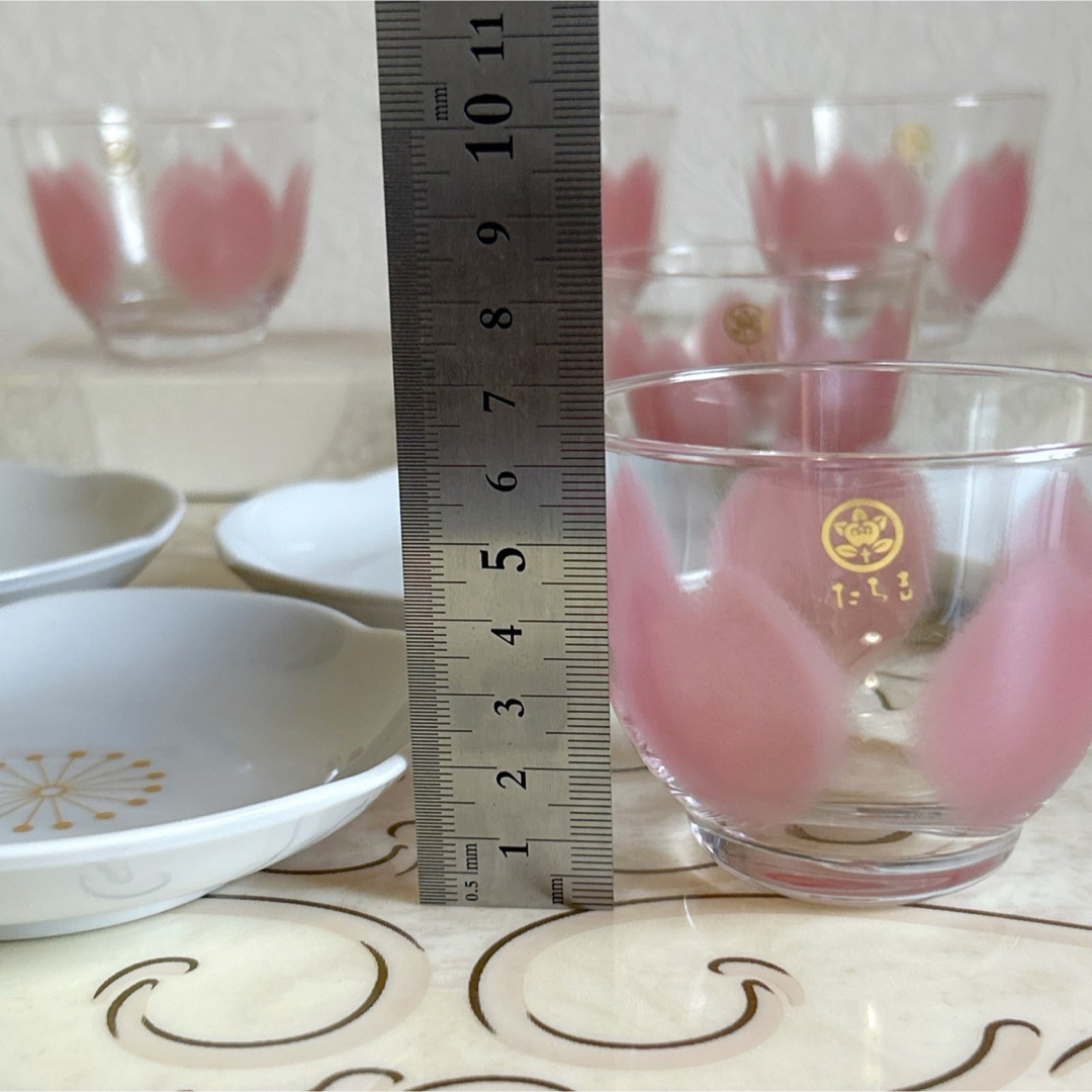 たち吉 - たち吉 冷茶グラス ソーサー ピンク ガラス 茶器セット たち吉 - たち吉 冷茶グラス ソーサー ピンク ガラス 茶器セット