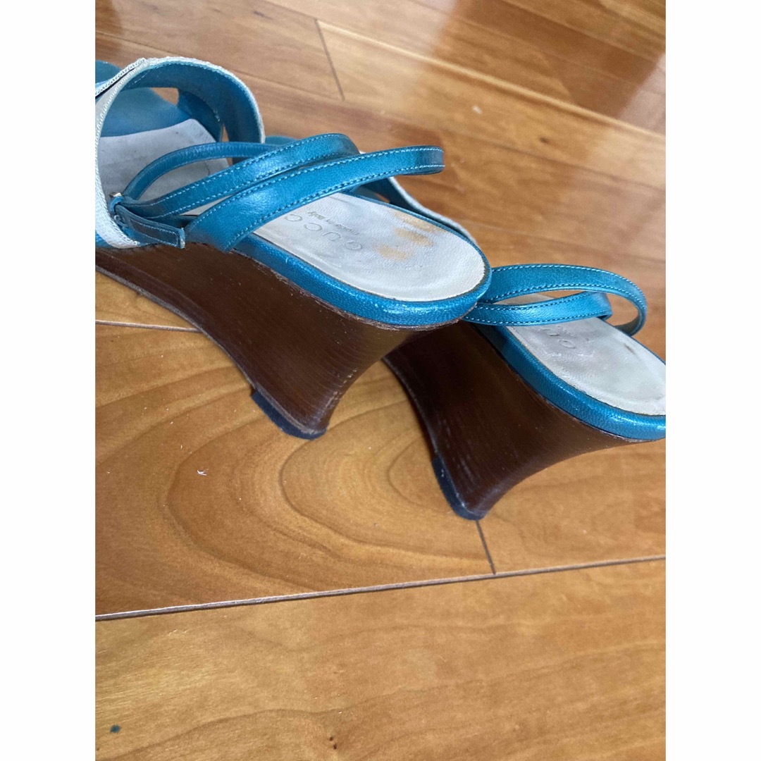 GUCCI - 正規店購入GUCCI グッチ23センチ ウッドソール GUCCI - 正規店購入GUCCI グッチ23センチ ウッドソール