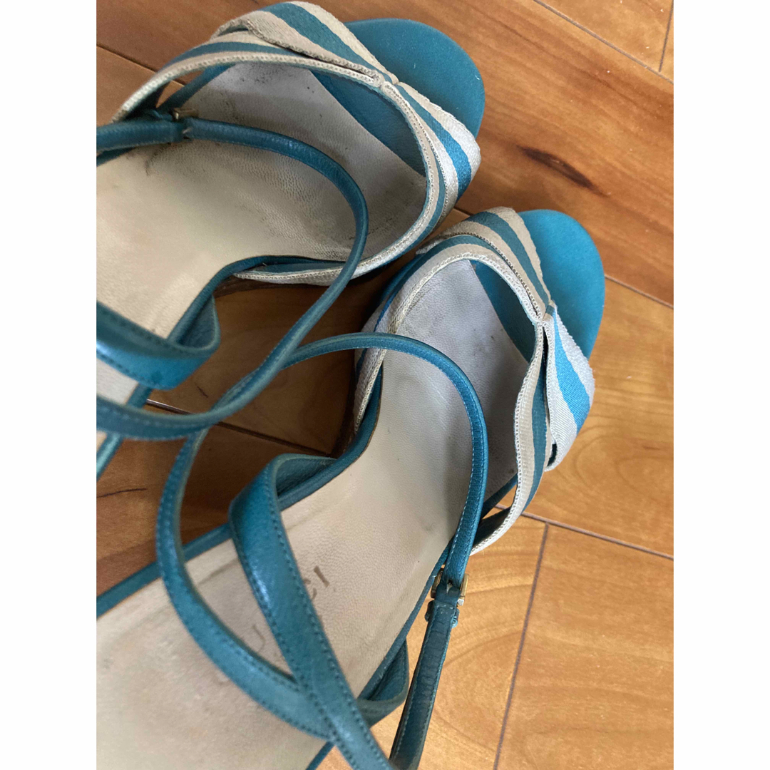 GUCCI - 正規店購入GUCCI グッチ23センチ ウッドソール GUCCI - 正規店購入GUCCI グッチ23センチ ウッドソール