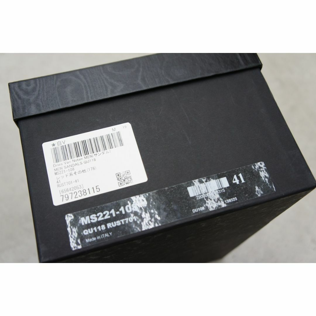 美品 22SS ドリスヴァンノッテン フラット レザー サンダル 茶 美品 22SS ドリスヴァンノッテン フラット レザー サンダル 茶
