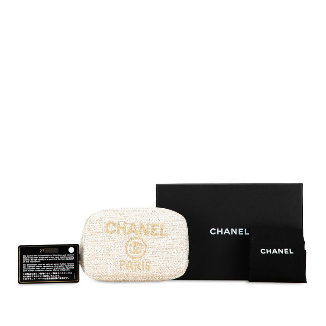 CHANEL - シャネル ドーヴィル ポーチ ツイード レディース CHANEL - シャネル ドーヴィル ポーチ ツイード レディース