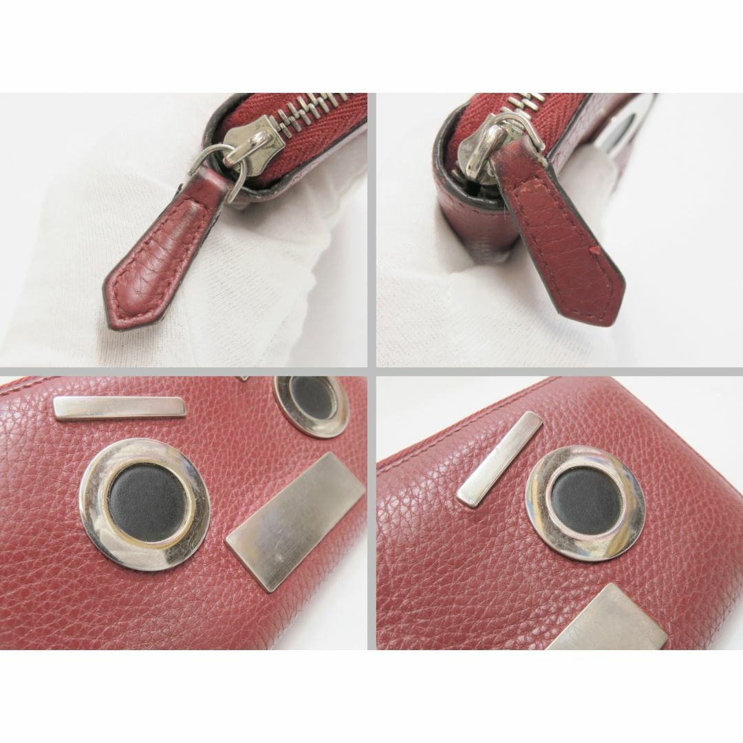 FENDI - フェンディ モンスター ラウンドファスナー 長財布 赤 FENDI - フェンディ モンスター ラウンドファスナー 長財布 赤