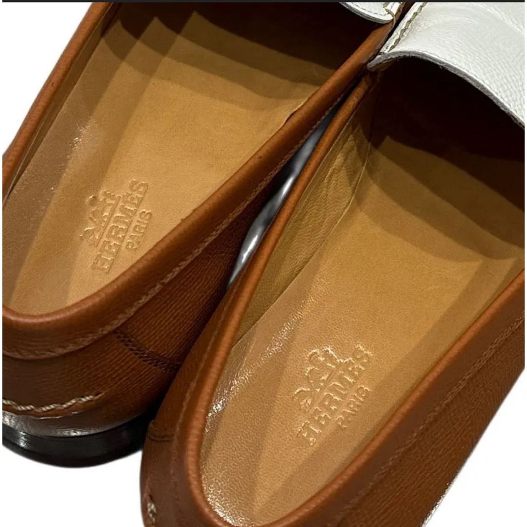 HERMES - HERMES エルメス レザー モカシン ローファー SIZE 39 HERMES - HERMES エルメス レザー モカシン ローファー SIZE 39