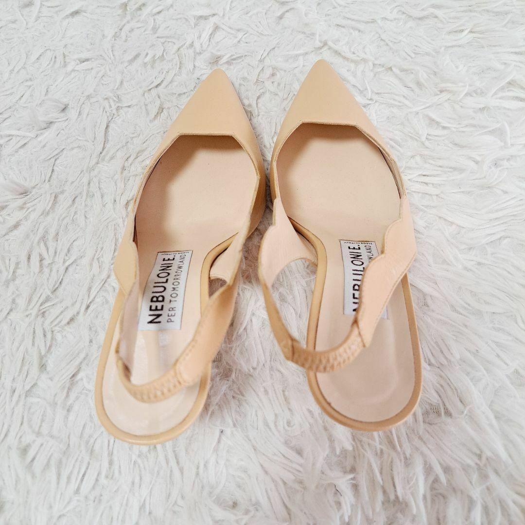 ネブローニ 極美品✨スカラップスリングバックパンプス ネブローニ 極美品✨スカラップスリングバックパンプス
