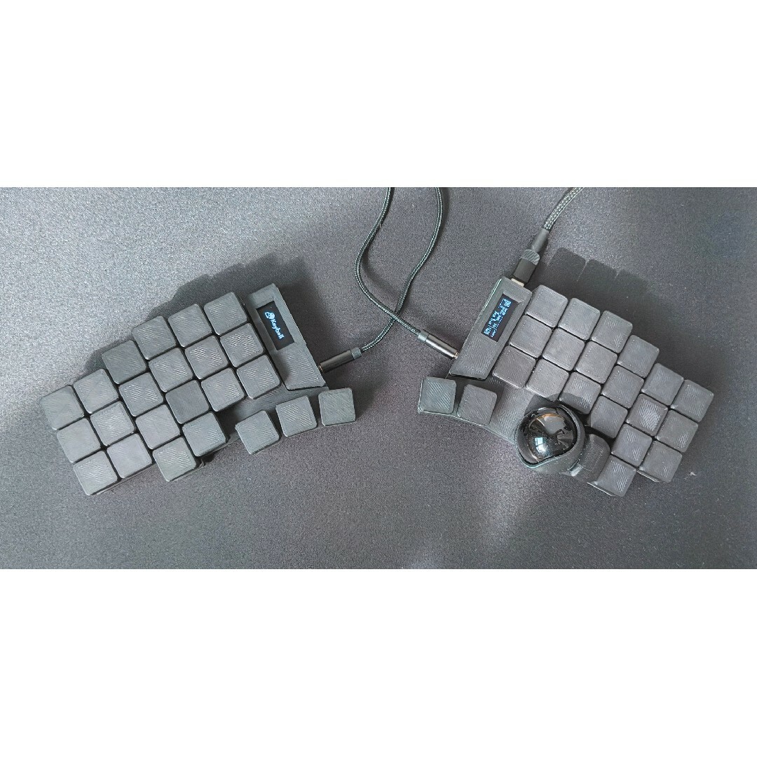 トラックボール付き 分割メカニカルキーボード Keyball44 黒 完成品 トラックボール付き 分割メカニカルキーボード Keyball44 黒 完成品