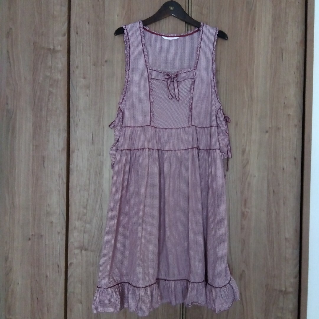 ピンクハウス PINK HOUSE エプロンドレス ギンガムチェック 美品 ピンクハウス PINK HOUSE エプロンドレス ギンガムチェック 美品
