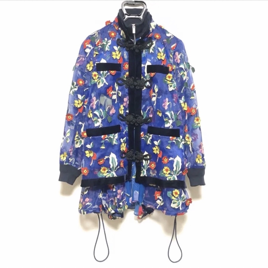 sacai - 【極美品】sacai 18ss 花刺繍 チュニック ジャケット sacai - 【極美品】sacai 18ss 花刺繍 チュニック ジャケット