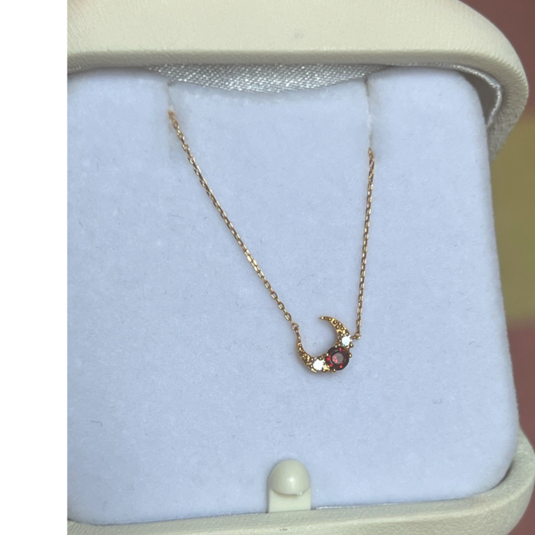 k18 STAR JEWELRY 三日月 ネックレス ダイヤモンド ガーネット k18 STAR JEWELRY 三日月 ネックレス ダイヤモンド ガーネット