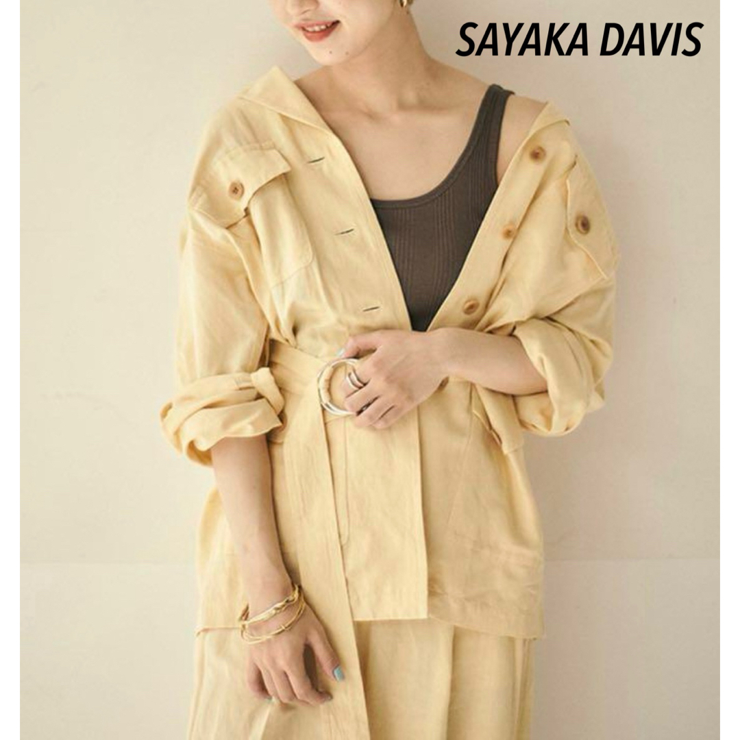 SAYAKA DAVIS サファリシャツ イエロー サヤカディヴィス SAYAKA DAVIS サファリシャツ イエロー サヤカディヴィス