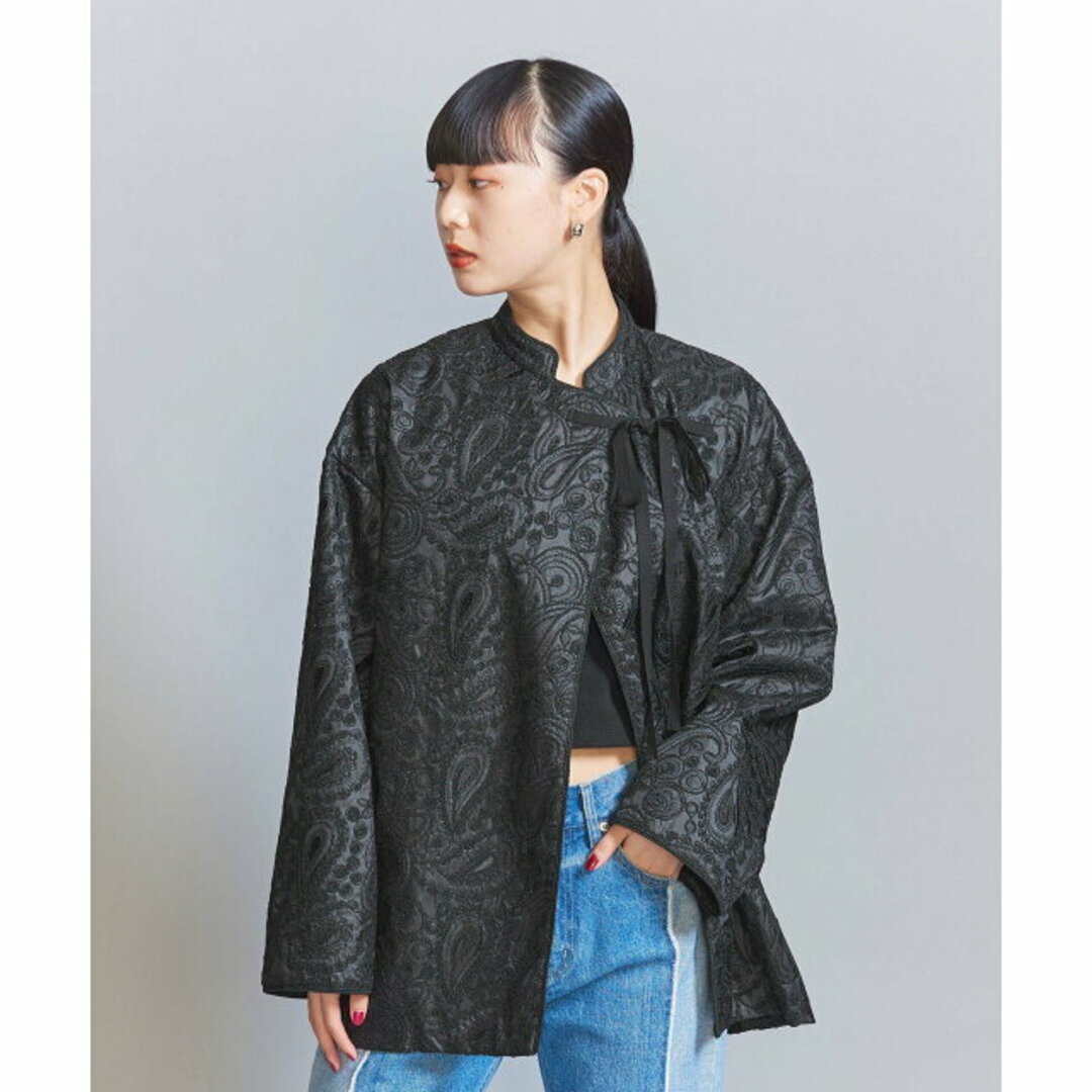 BLACK】コードエンブロイダリー ジャケット BLACK】コードエンブロイダリー ジャケット