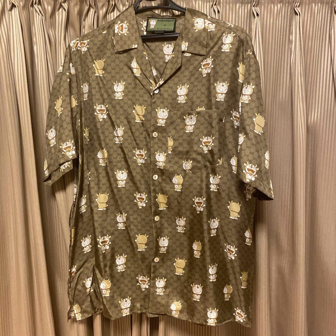GUCCI - 本物グッチ×ドラえもん総柄ウシえもんシャツGUCCI丑年 GUCCI - 本物グッチ×ドラえもん総柄ウシえもんシャツGUCCI丑年