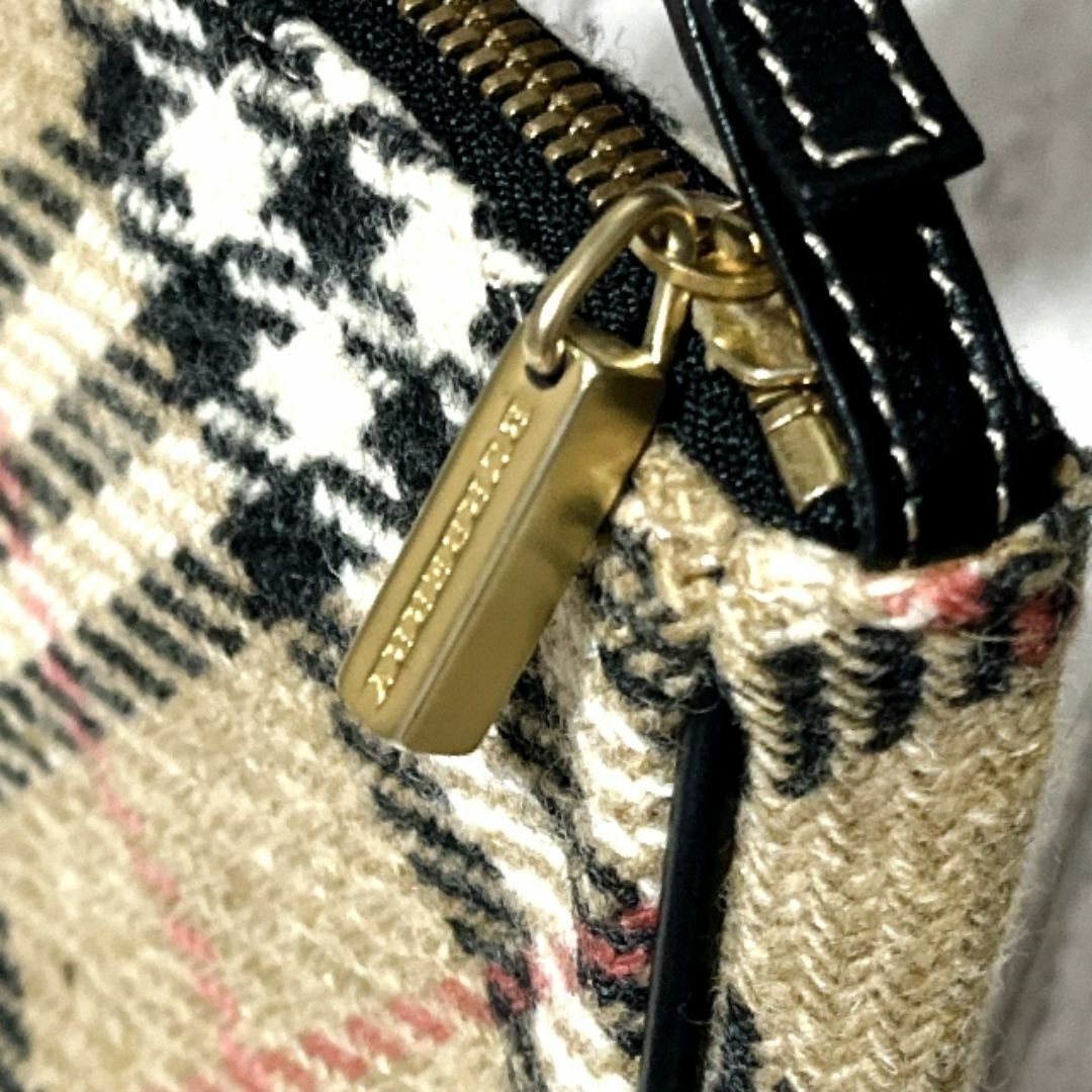 BURBERRY - バーバリー ミニバッグ BURBERRY ツイード レザー BURBERRY - バーバリー ミニバッグ BURBERRY ツイード レザー