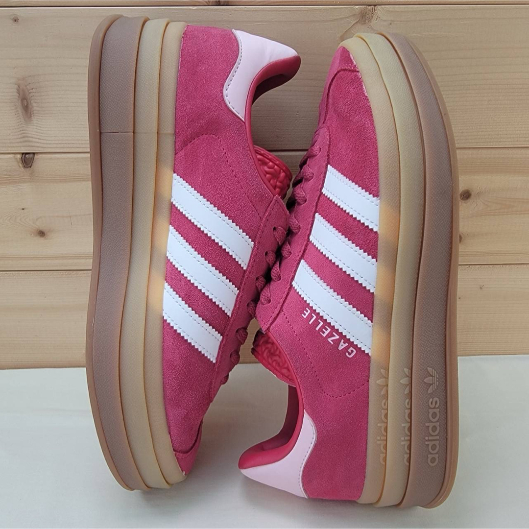 adidas - アディダス ガゼル ボールド ピンク/ホワイト 厚底 25 adidas - アディダス ガゼル ボールド ピンク/ホワイト 厚底 25