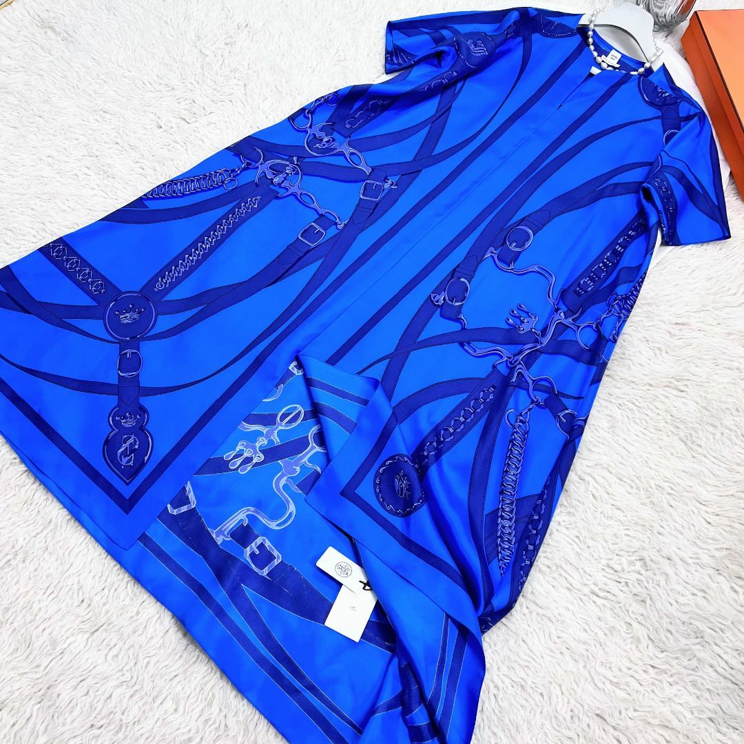 ☆HERMES☆極美品☆シルクヴィスコース☆ロング☆レイヤード ☆HERMES☆極美品☆シルクヴィスコース☆ロング☆レイヤード