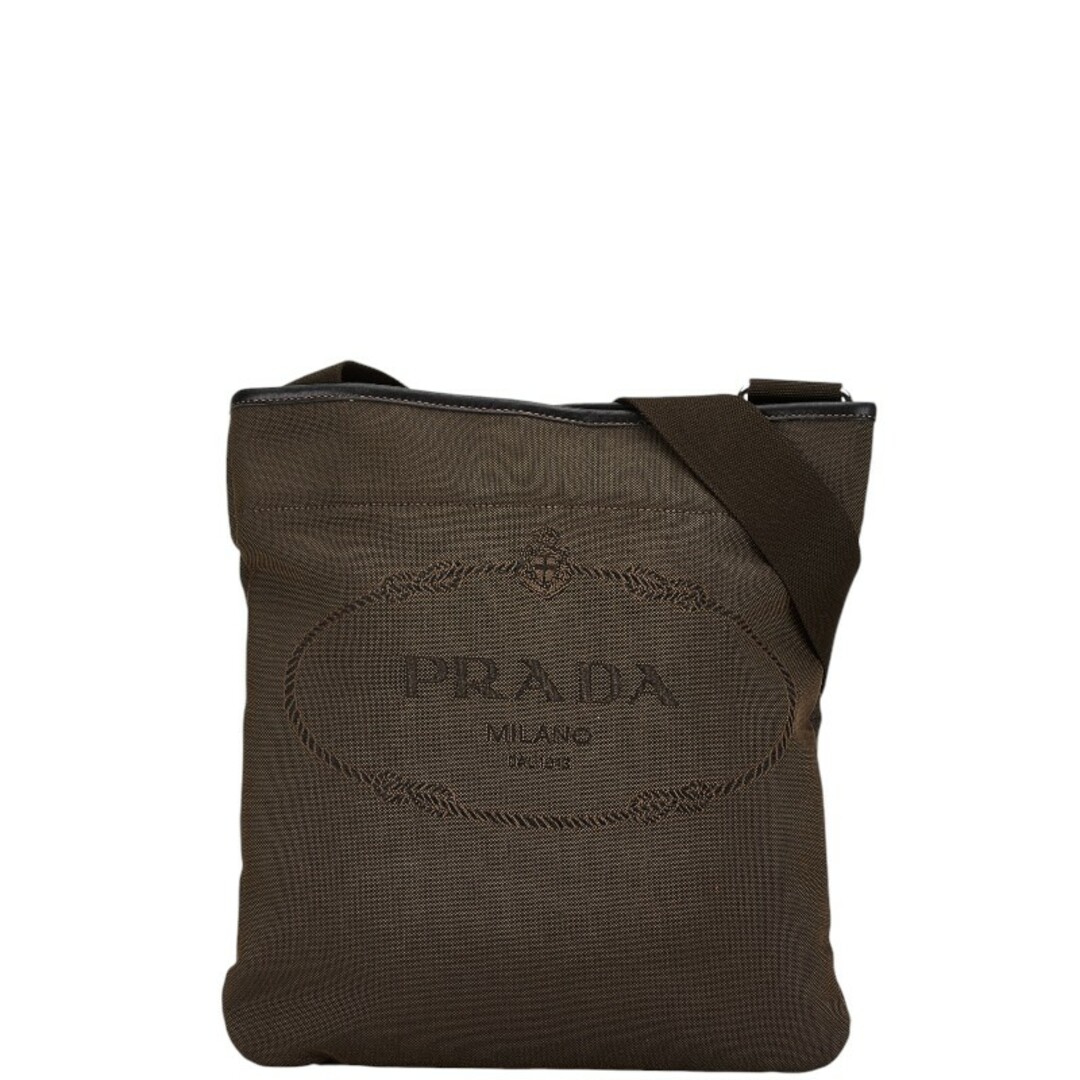 PRADA - プラダ ロゴジャガード 斜め掛け ショルダーバッグ PRADA - プラダ ロゴジャガード 斜め掛け ショルダーバッグ