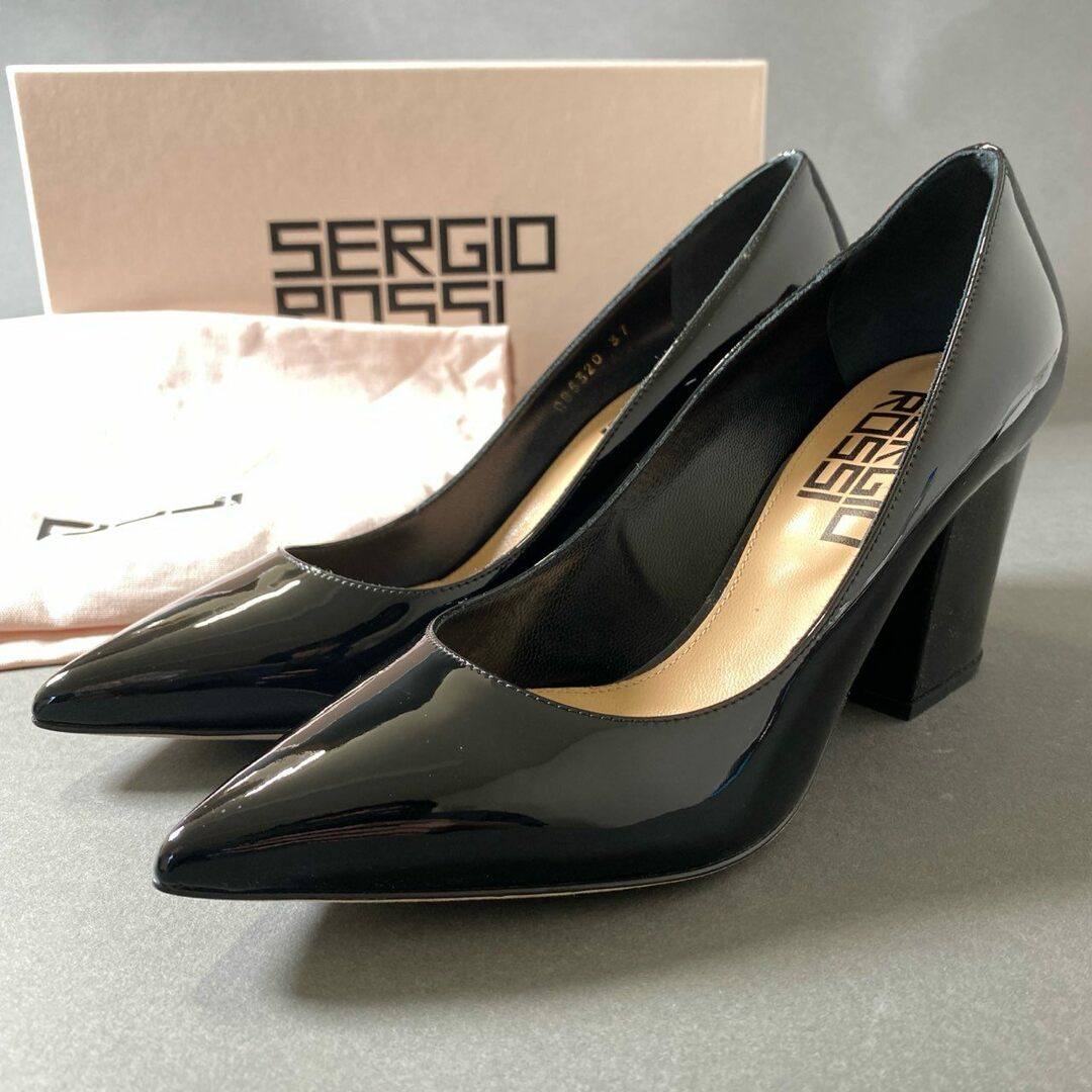 極美品sergio rossiパンプススクエアトゥブラック(楽天市場 極美品sergio rossiパンプススクエアトゥブラック(楽天市場