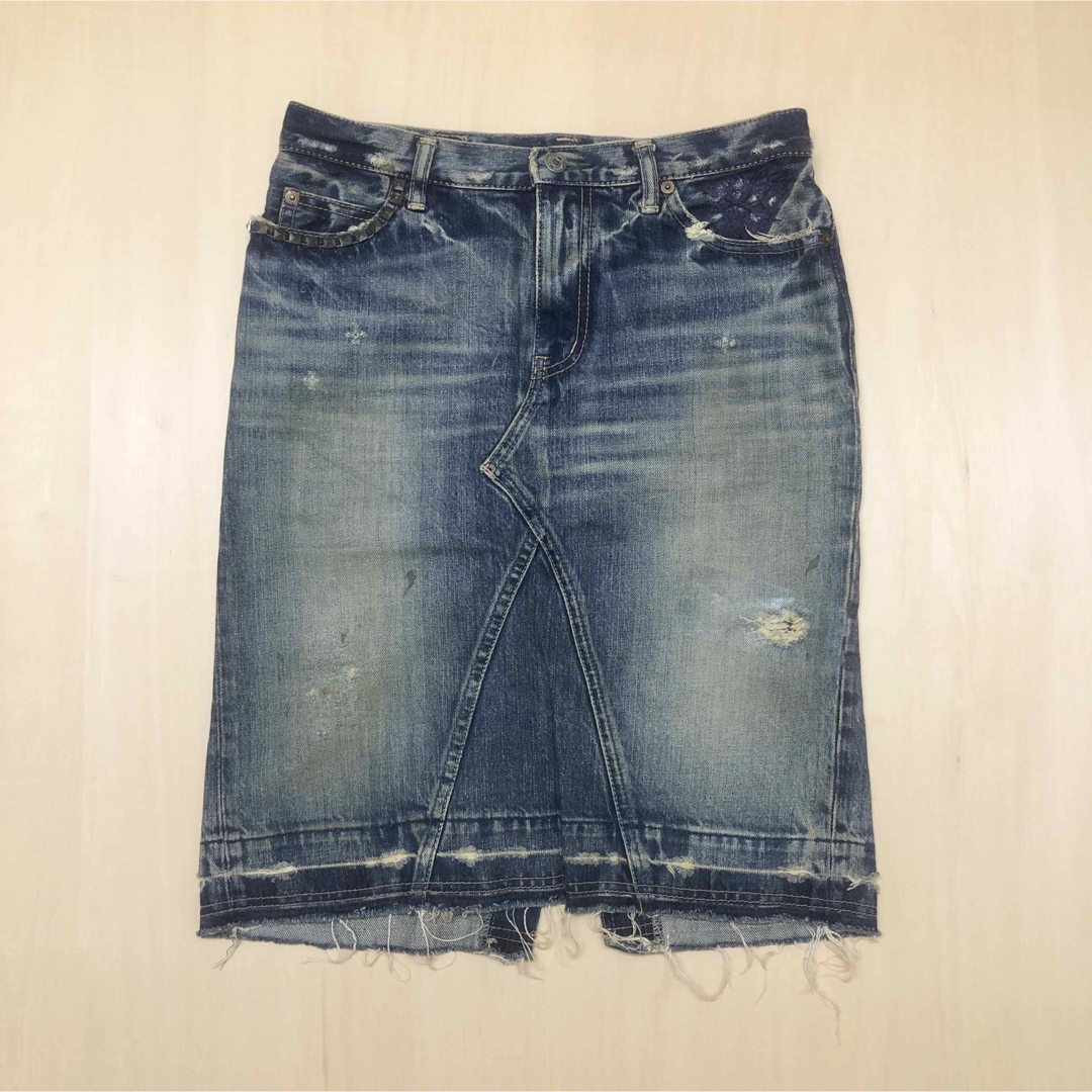 ヒステリックグラマー デニムスカート ダメージ used 加工 ヒステリックグラマー デニムスカート ダメージ used 加工