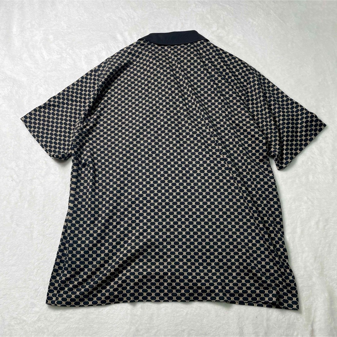 CELINE - Vintage CELINE トリオンフ マカダム柄 ポロシャツ CELINE - Vintage CELINE トリオンフ マカダム柄 ポロシャツ