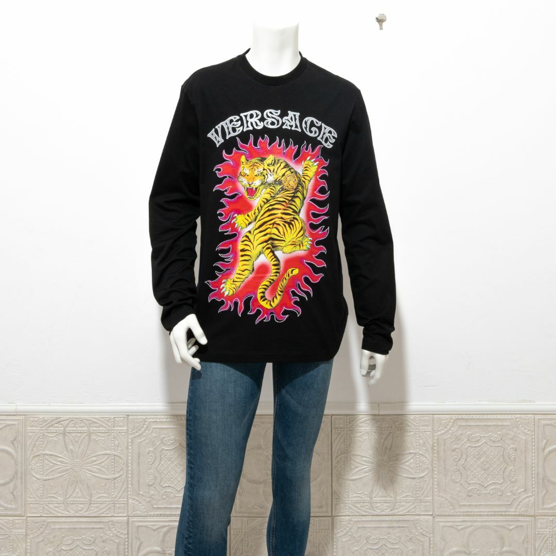 新品 VERSACE プリント ロングスリーブTシャツ L 新品 VERSACE プリント ロングスリーブTシャツ L