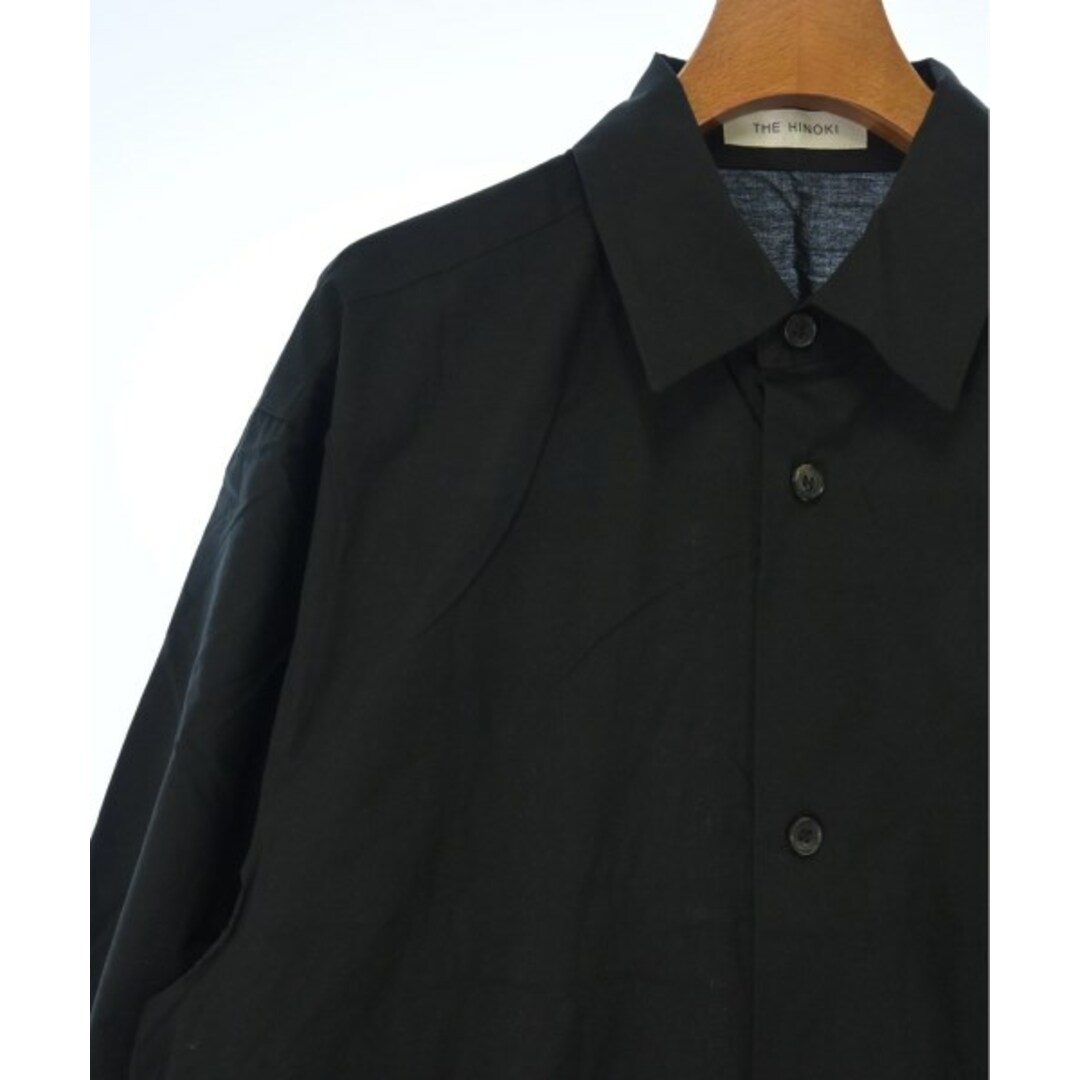 THE HINOKI - THE HINOKI ザヒノキ シャツワンピース 1(S位) 黒 THE HINOKI - THE HINOKI ザヒノキ シャツワンピース 1(S位) 黒