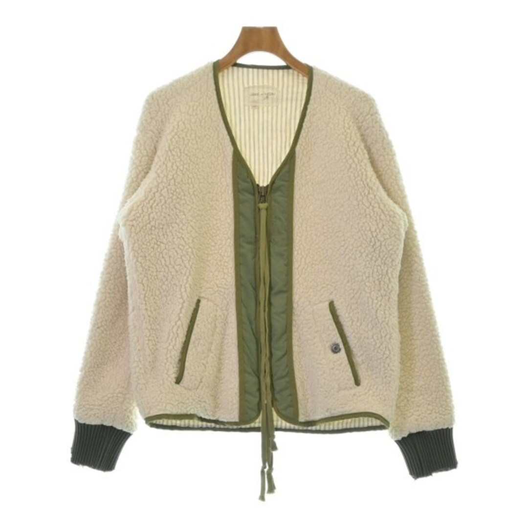 GREG LAUREN ブルゾン(その他) 2(M位) アイボリーxカーキ 【古着】 GREG LAUREN ブルゾン(その他) 2(M位) アイボリーxカーキ 【古着】