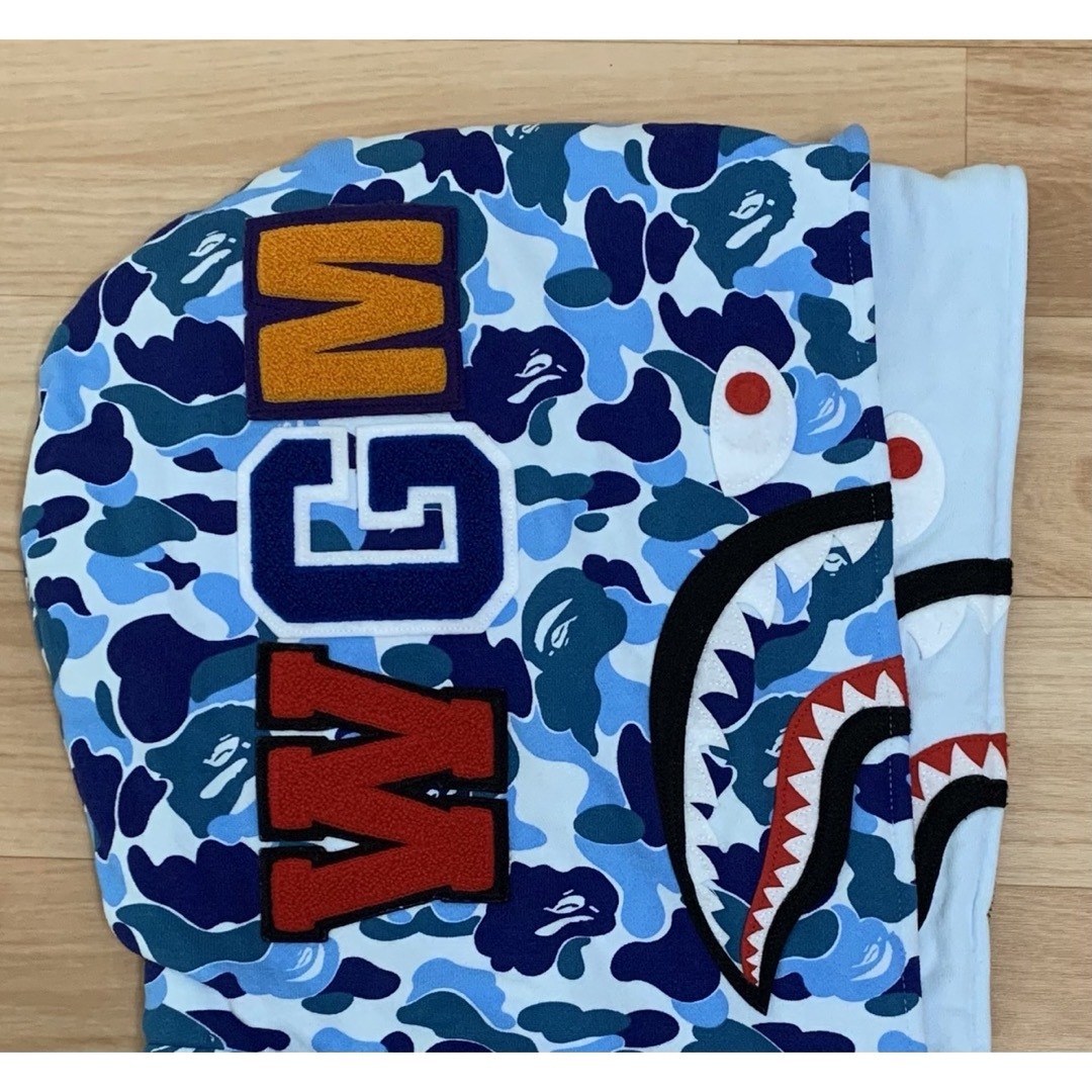 A BATHING APE - 激レア APE abc Blue ダブル シャークパーカー A BATHING APE - 激レア APE abc Blue ダブル シャークパーカー