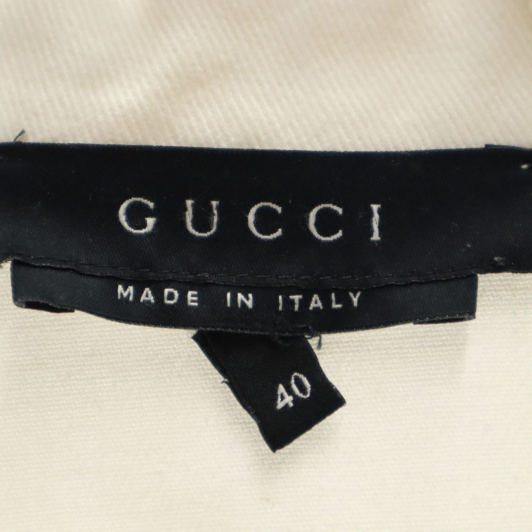 GUCCI - グッチ イタリア製 長袖 デニムジャケット 40 ホワイト GUCCI - グッチ イタリア製 長袖 デニムジャケット 40 ホワイト