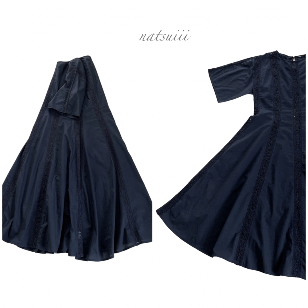 MERLETTE × トゥモローランド . パネル レース フレア ワンピース MERLETTE × トゥモローランド . パネル レース フレア ワンピース