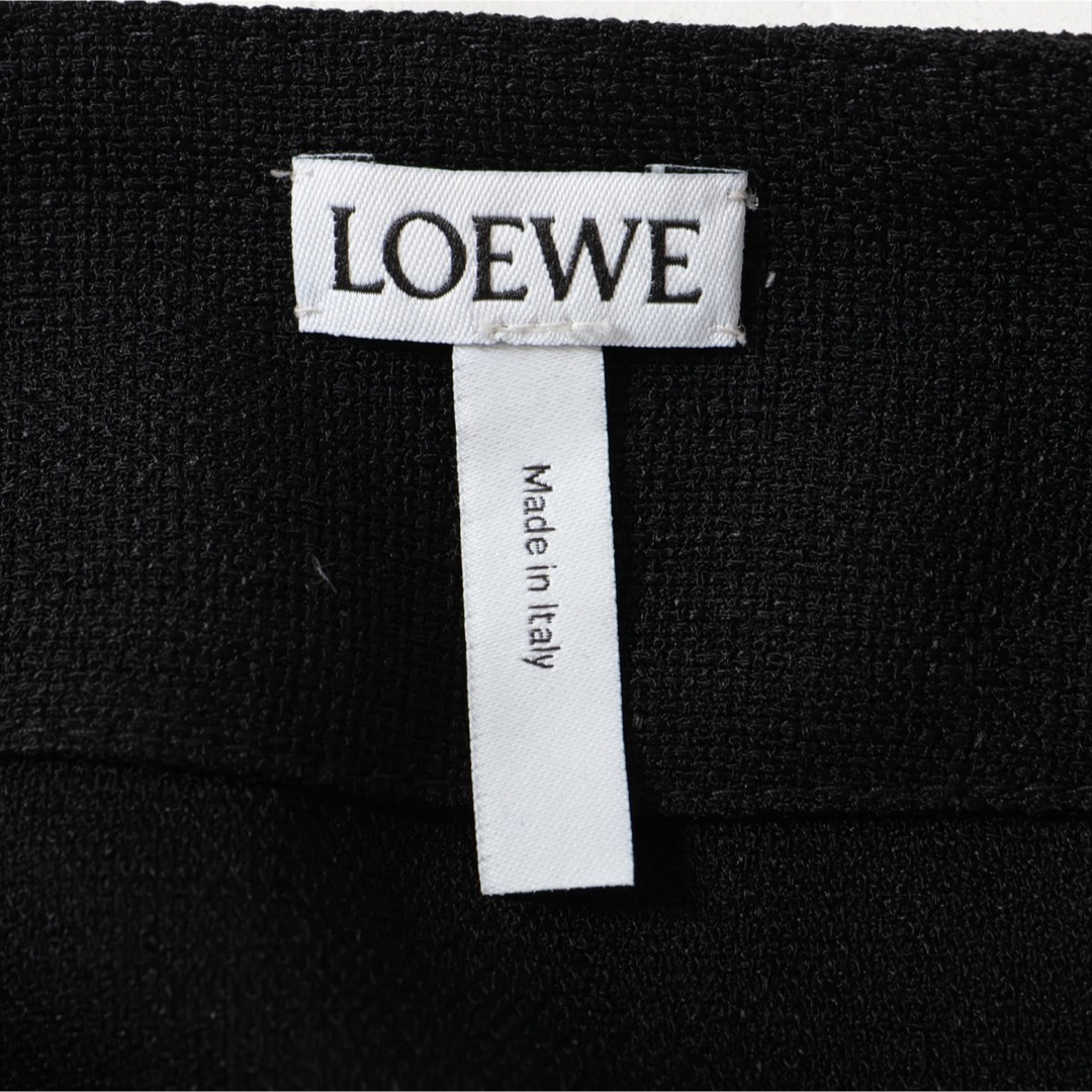 LOEWE - 美品 ロエベ スカート トリアセテート ブラック LOEWE - 美品 ロエベ スカート トリアセテート ブラック