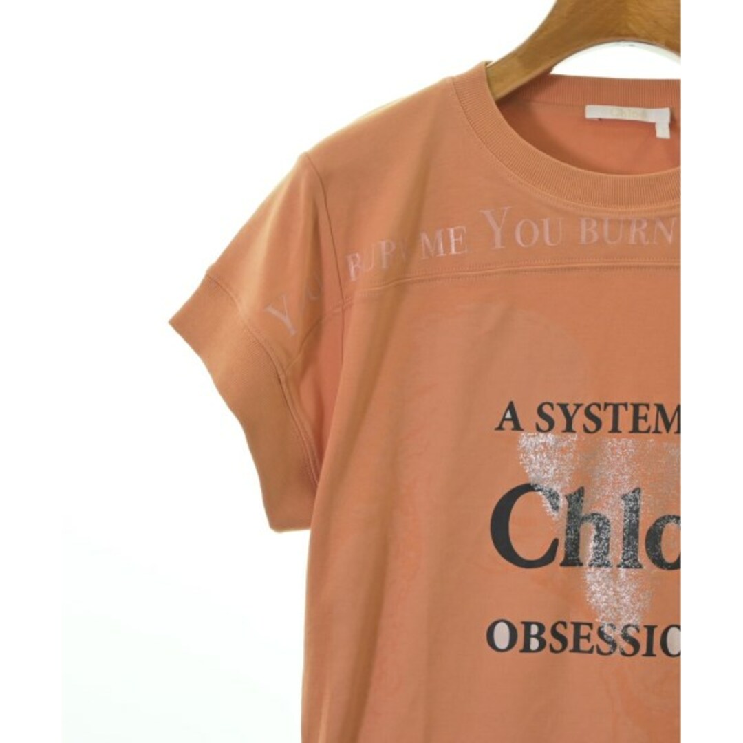 Chloe クロエ Tシャツ・カットソー 36(XS位) オレンジ系 【古着 Chloe クロエ Tシャツ・カットソー 36(XS位) オレンジ系 【古着
