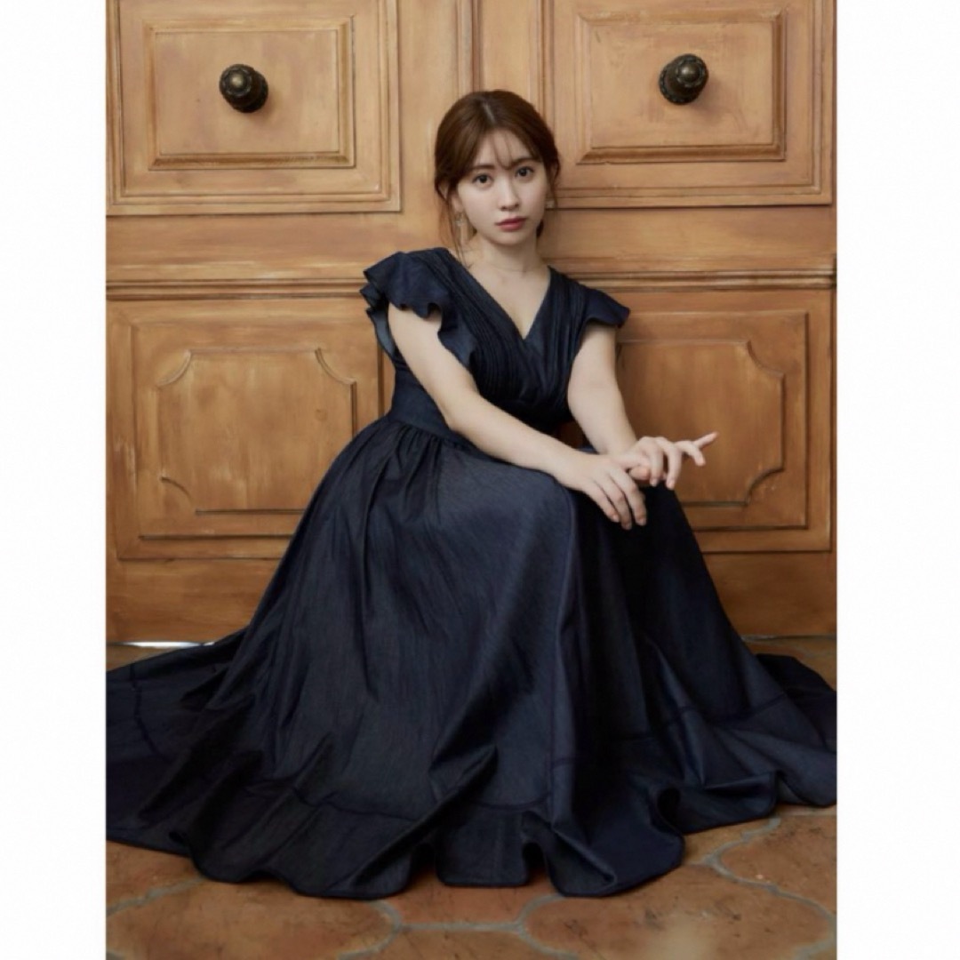 Eternal Lace Trimmed Dress デニムワンピース Eternal Lace Trimmed Dress デニムワンピース