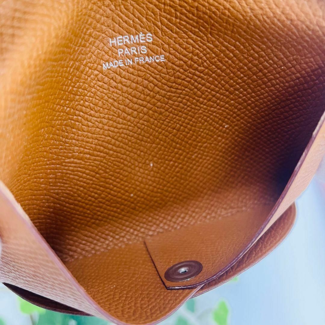 HERMES エルメス カルヴィ コインケース ブラウン ヴォー HERMES エルメス カルヴィ コインケース ブラウン ヴォー