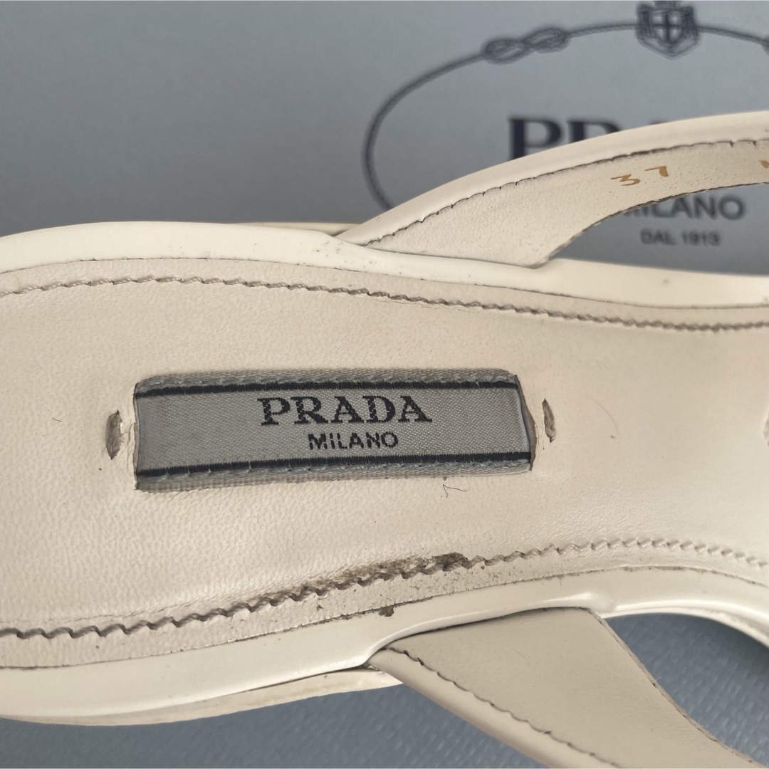 PRADA - 美品 PRADA プラダ トライアングルロゴ サンダル PRADA - 美品 PRADA プラダ トライアングルロゴ サンダル