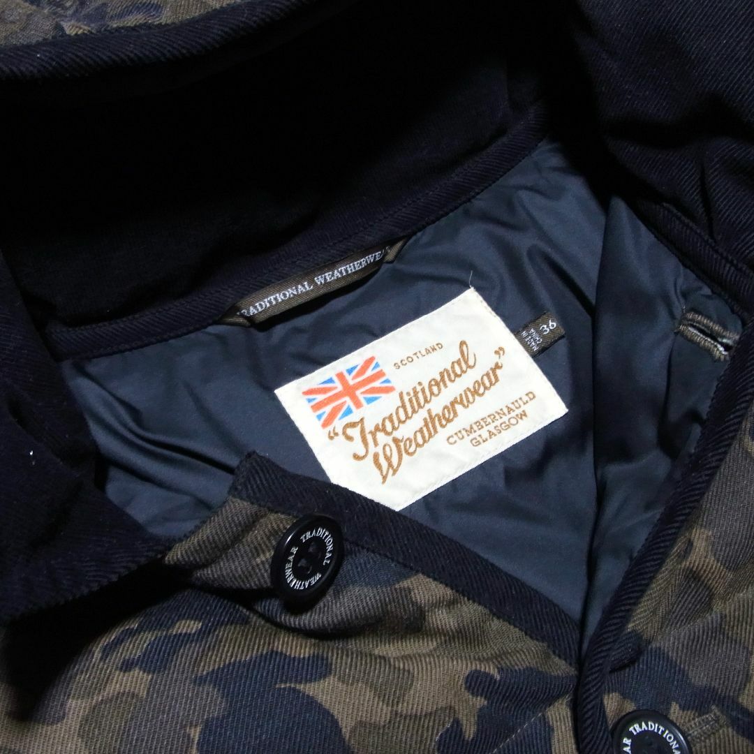 Traditional Weatherwear 迷彩 ウール ダウン ジャケット Traditional Weatherwear 迷彩 ウール ダウン ジャケット